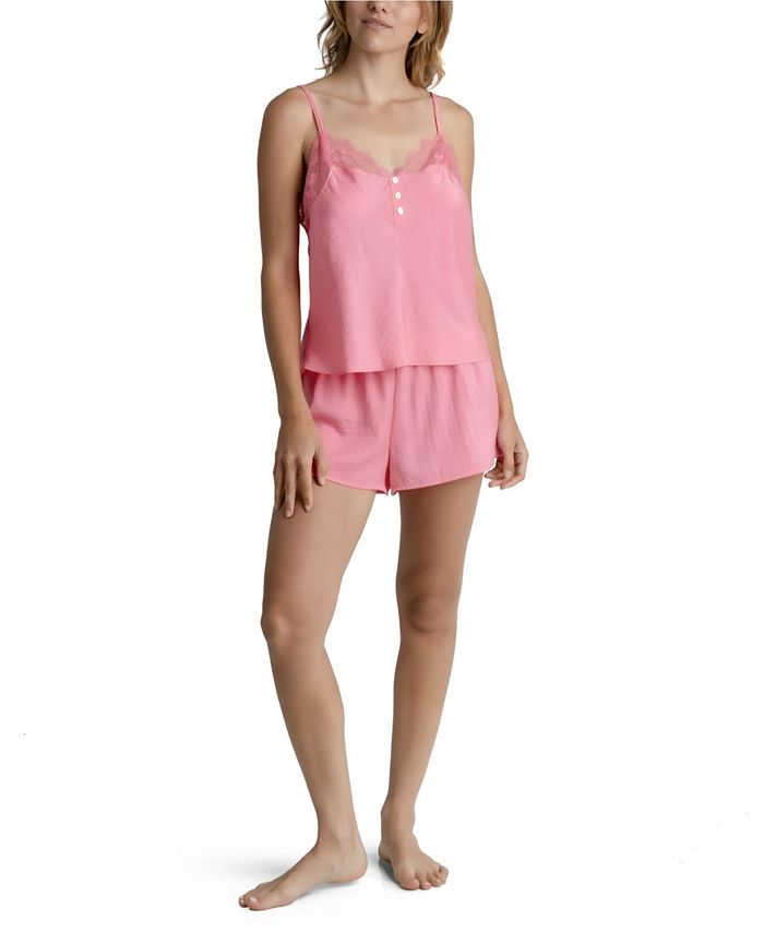 Midnight Bakery Women's Elise Satin Cami-tap 2 Piece Lingerie Set - Macy's