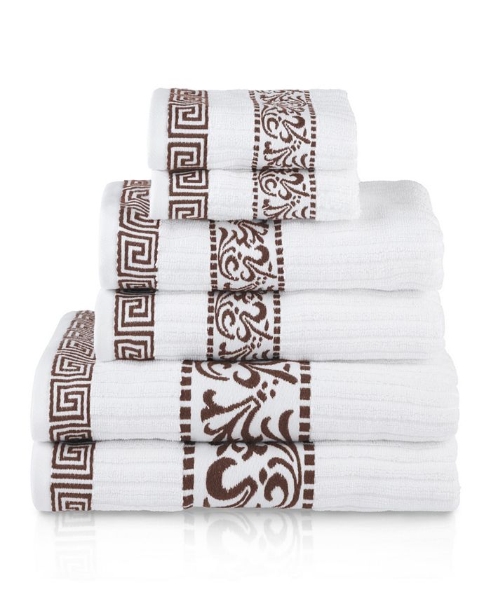 Superior Athens Cotton with Greek Scroll and Floral Pattern Assorted, 6 ...