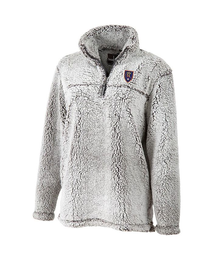 Boxercraft Women's Gray Real Salt Lake Sherpa Quarter-Zip Pullover ...