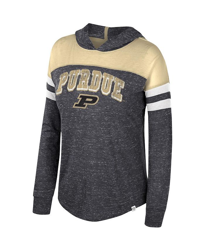 Colosseum Women's Black Distressed Purdue Boilermakers Speckled Color ...