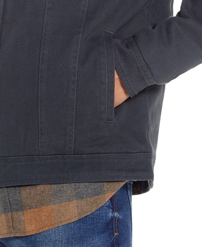 Weatherproof Vintage Men's Sherpa Lined Canvas Twill Trucker Jacket ...