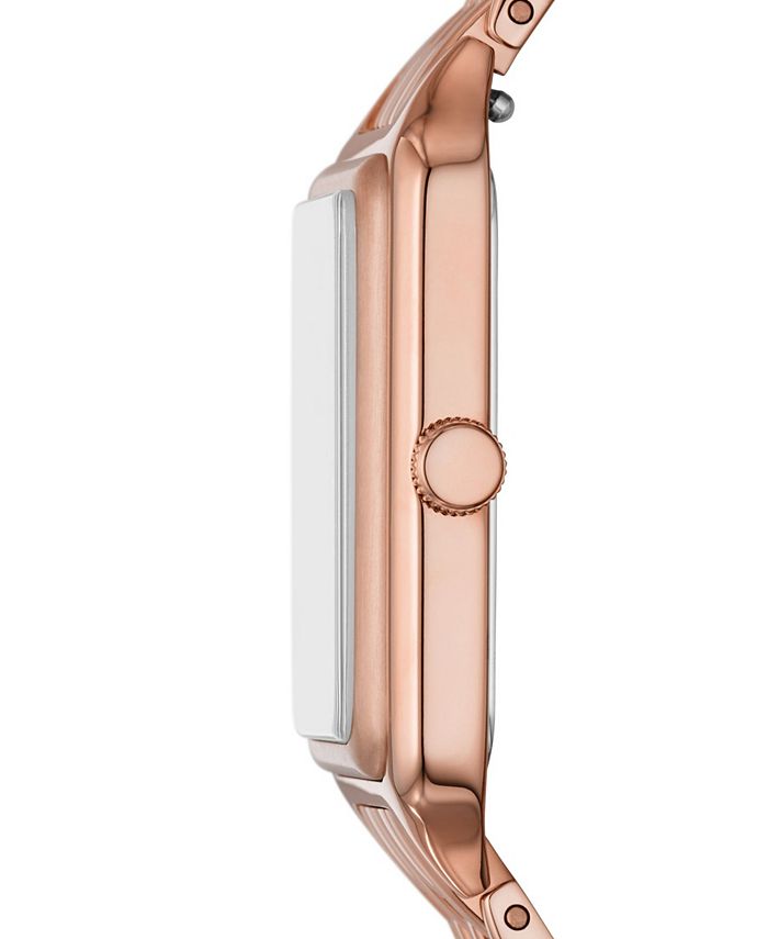 Fossil Women's Raquel Three-Hand Date Rose Gold-Tone Stainless Steel ...
