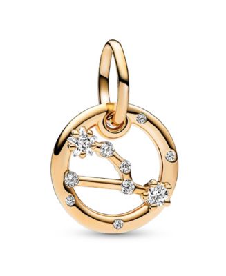 Pandora 14k Gold-Plated Zodiac Dangle Charm - Macy's