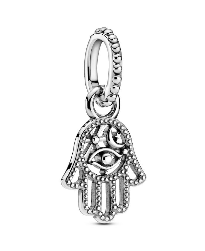 Pandora Sterling Silver Protective Hamsa Hand Dangle Charm - Macy's