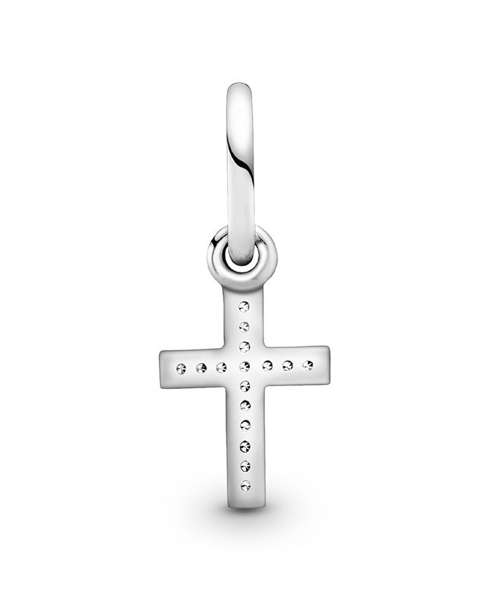 Pandora Cubic Zirconia Sparkling Cross Dangle Charm - Macy's