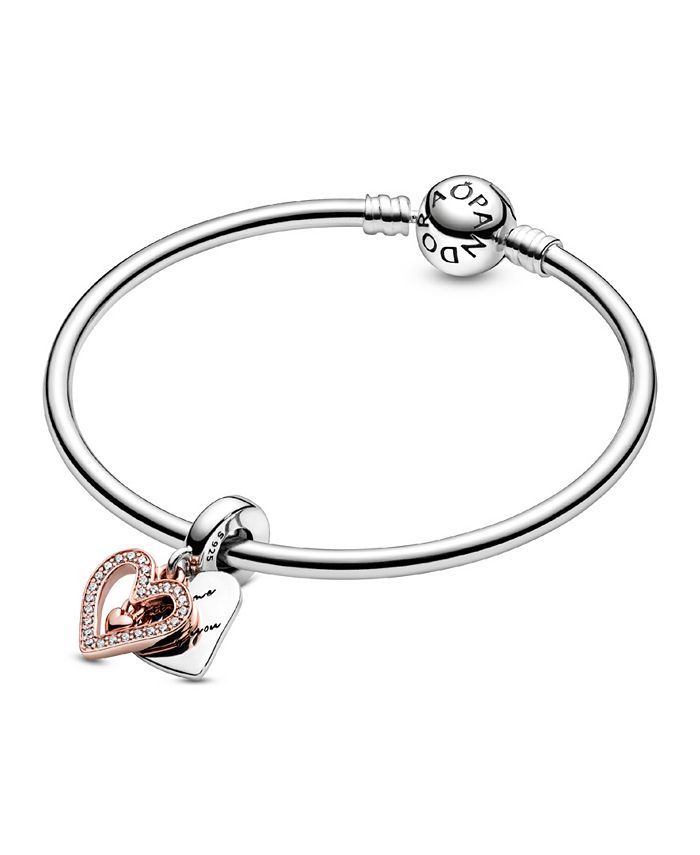 Pandora Cubic Zirconia Sparkling Freehand Heart Dangle Charm - Macy's