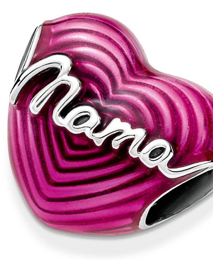 Pandora Sterling Silver Radiating Love Mama Heart Charm - Macy's