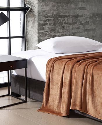 Kenneth Cole Reaction Solid Ultra Soft Plush Fleece Blanket, Twin - Macy's