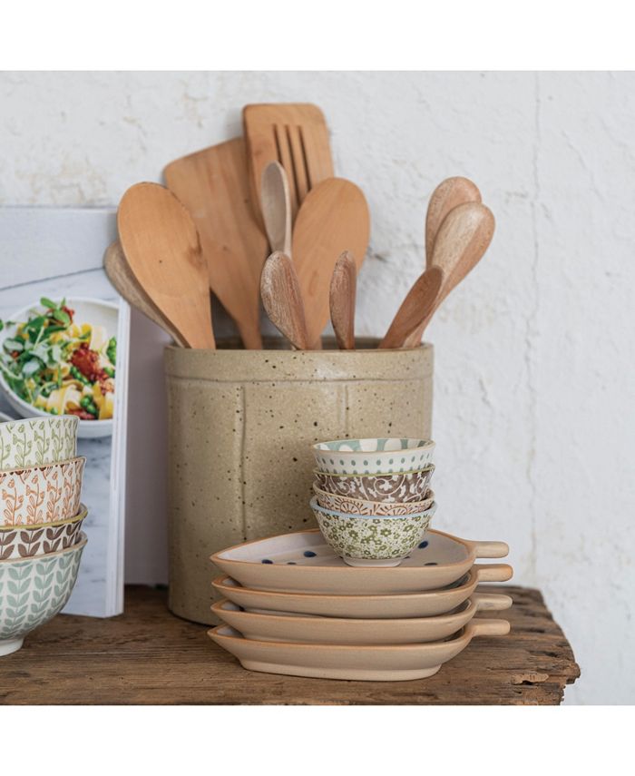 Storied Home Decorative Stoneware Crock with Line Detail - Macy's