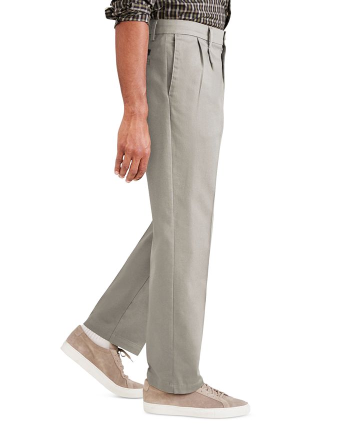 Dockers Men's Big & Tall Signature Classic Fit Pleated Iron Free Pants ...