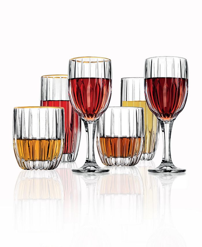Godinger Pleat Goblets Set of 4, - Macy's
