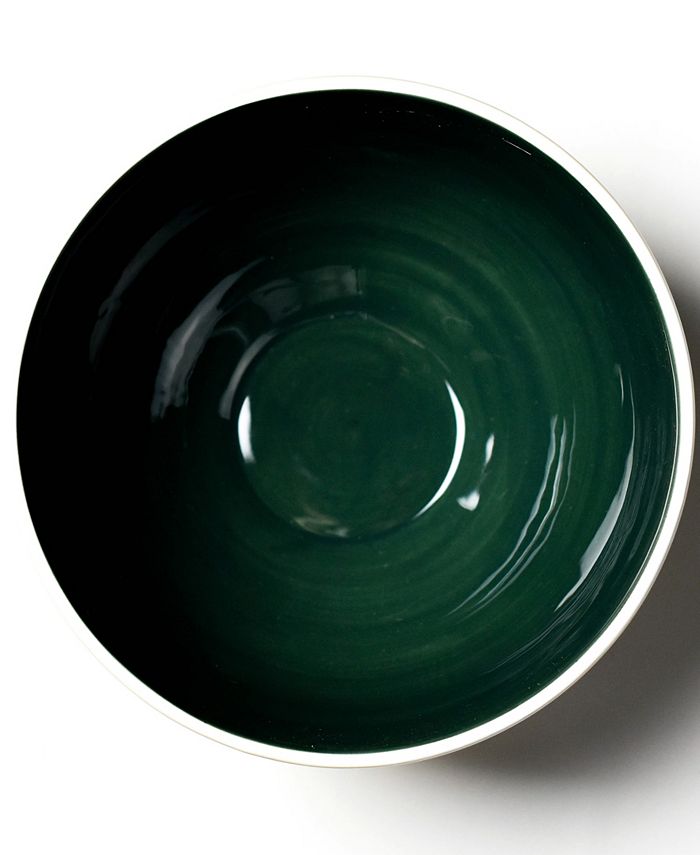 Coton Colors Christmas in the Village Scene 9" Footed Bowl - Macy's