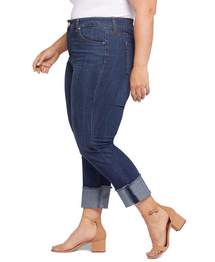Seven7 Plus Size High Rise Slim Straight Cuff Jeans - Macy's