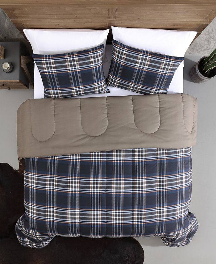 Wrangler City Flats Plaid Reversible 2 Piece Comforter Set, Twin - Macy's