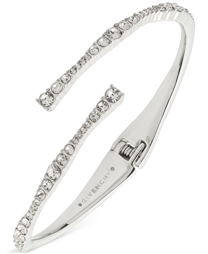 Givenchy Pavé Crystal Thin Wavy Cuff Bracelet - Macy's