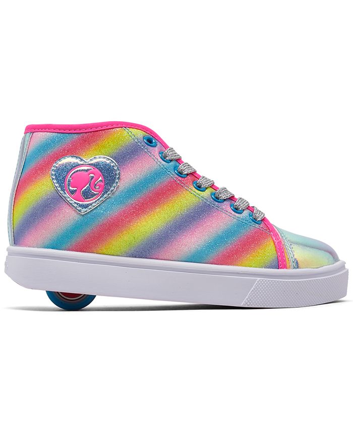 Heelys Little Girls Veloz Barbie High Top Wheeled Casual Skate Sneakers ...