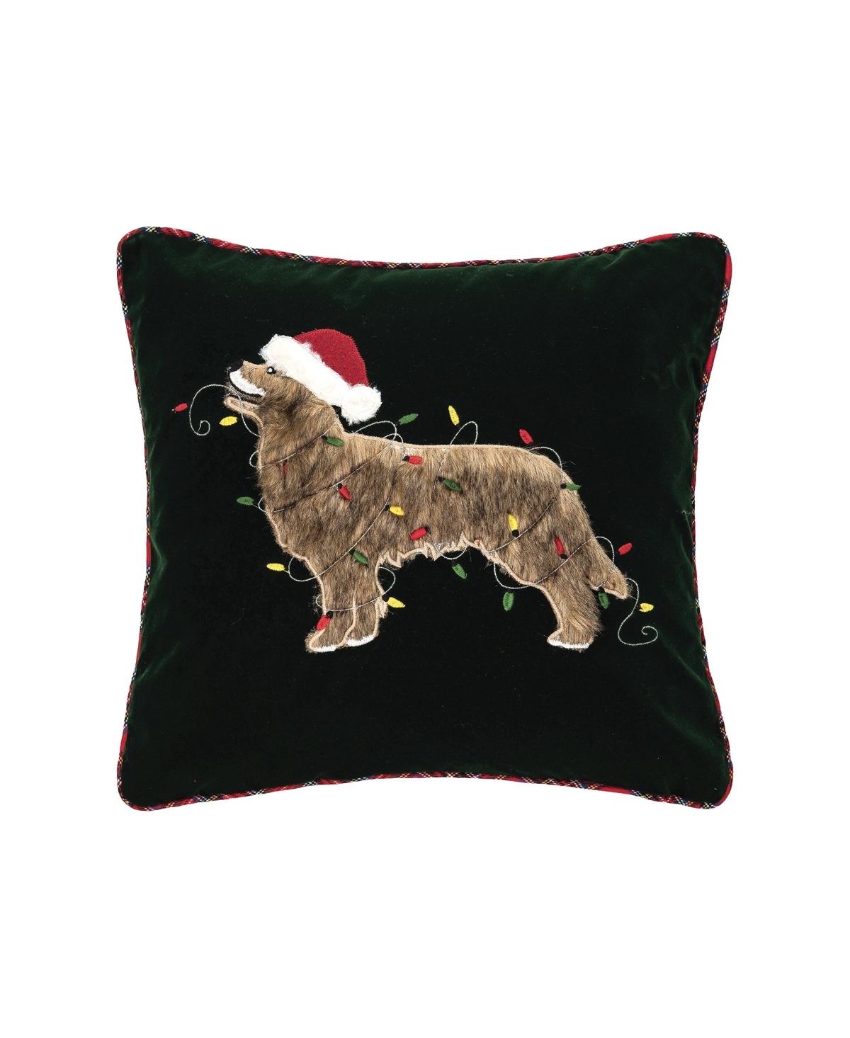 Click here for Dog With Light 18 x 18 Embellished Throw Pillow -... prices