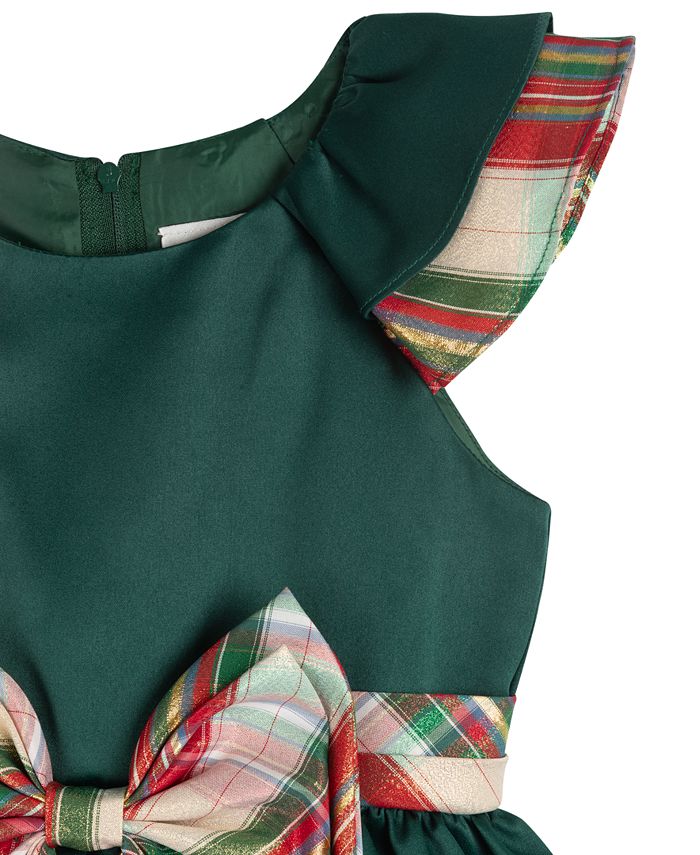 Rare Editions Little Girls Fit and Flare Satin and Plaid Social Dress ...