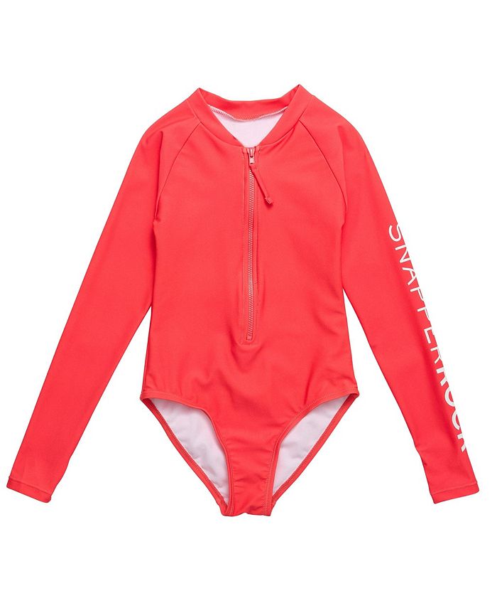 Snapper Rock Little Girls Watermelon Sustainable LS Surf Suit - Macy's