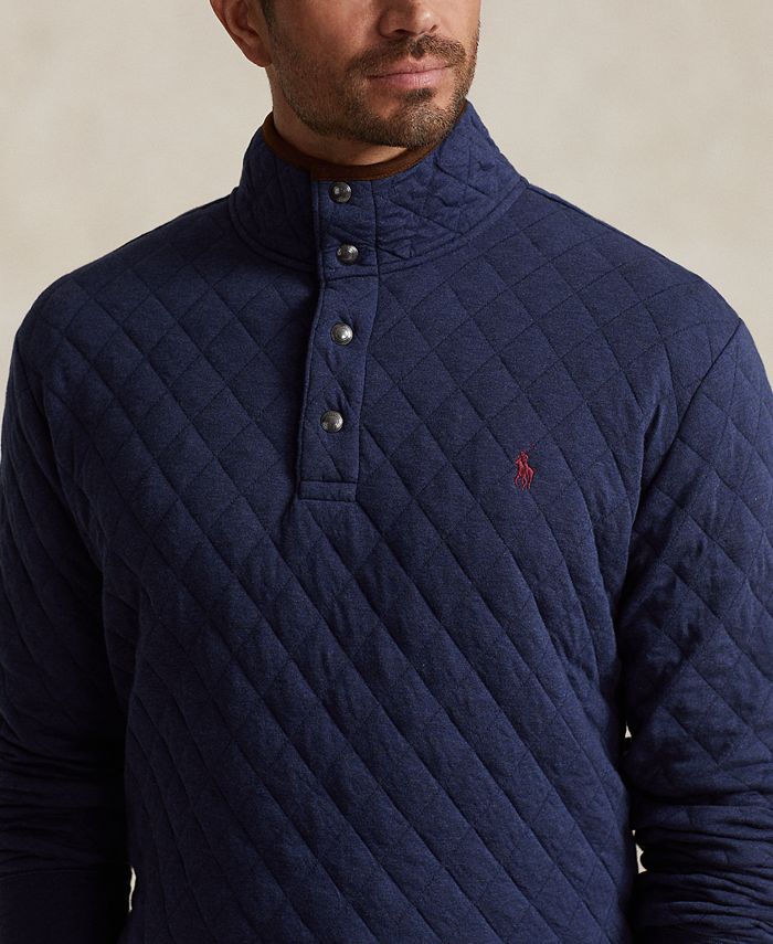 Polo Ralph Lauren Men's Big & Tall Quilted Double-Knit Pullover - Macy's