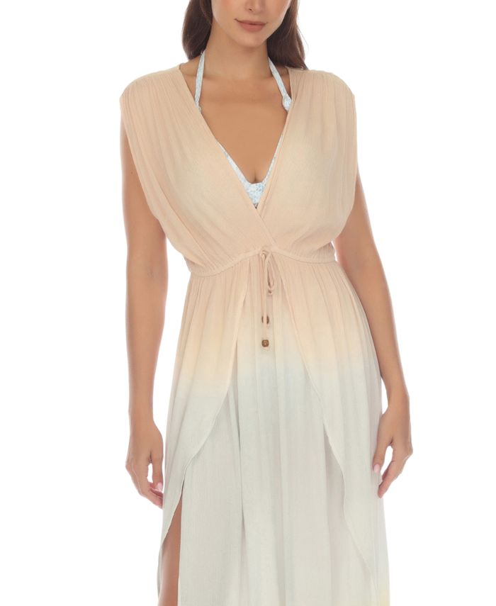 Raviya Women's Ombré Tie-Waist Maxi Dress Cover-Up - Macy's
