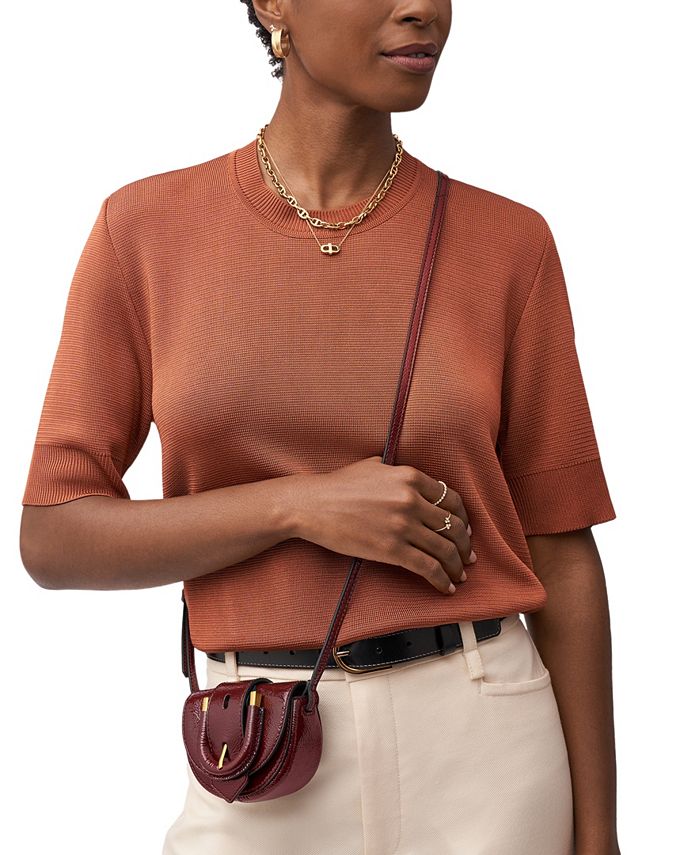 Fossil Harwell Micro Flap Crossbody Bag - Macy's