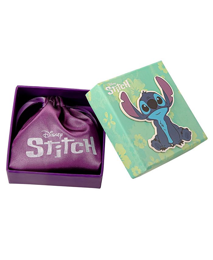 Disney Lilo and Stitch Yellow Gold Plated Stitch and Angel Enamel Heart ...
