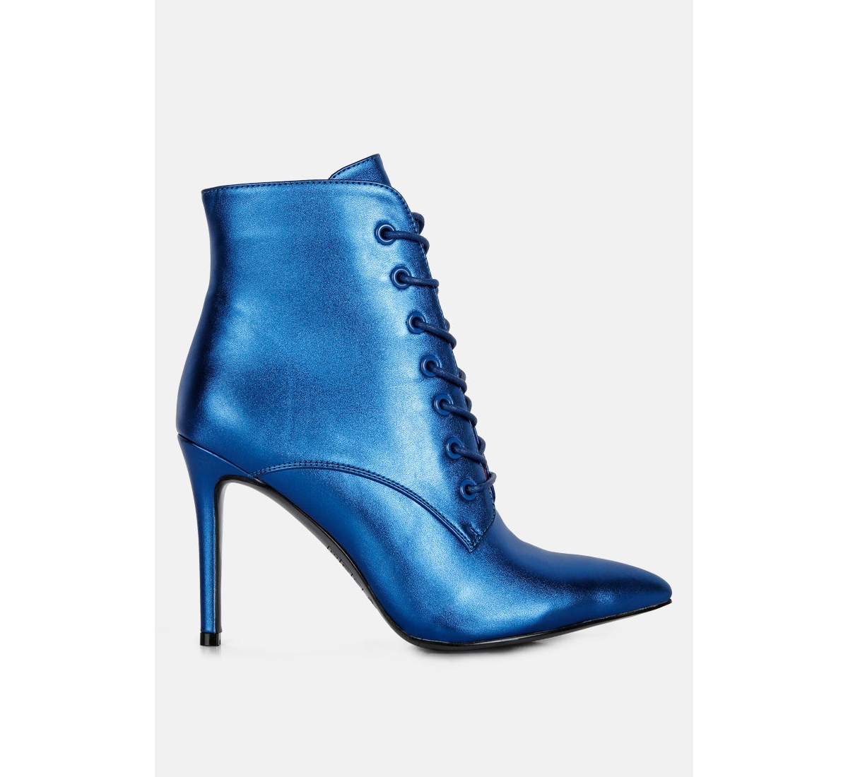 Click here for Piet Womens Metallic Stiletto Ankle Boot - Blue prices