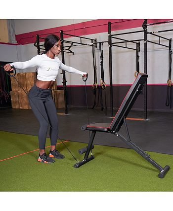 ProsourceFit Adjustable Weight Bench with Resistance Bands - Macy's