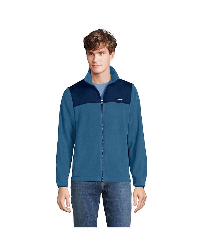 Lands' End Men's Big & Tall Fleece Full Zip Jacket - Macy's
