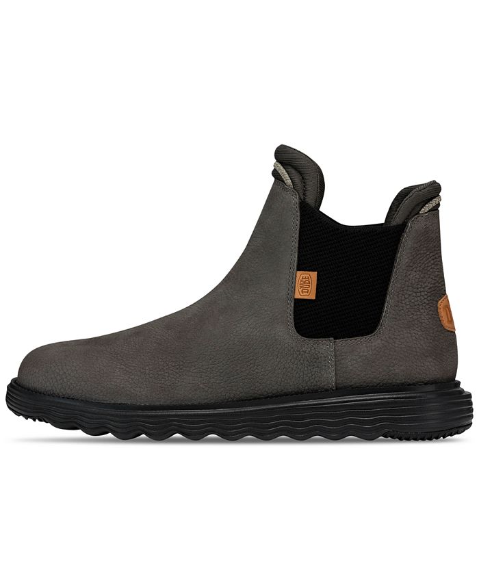 Hey Dude Men's Branson Craft Leather Casual Chelsea Boots from Finish ...