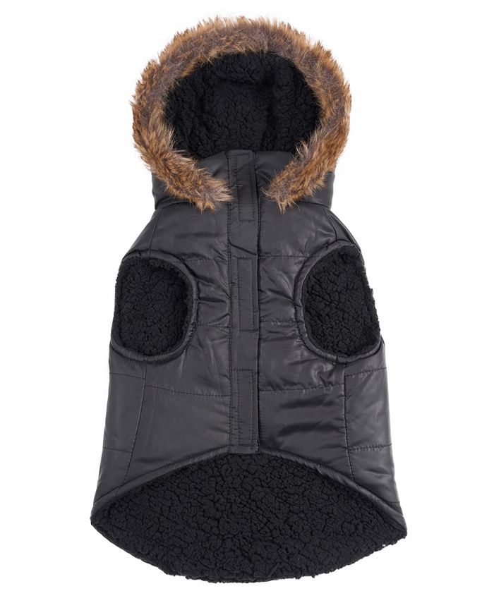 Juicy Couture Faux Fur Hooded Pet Jacket for Dogs and Cats, Extra Small ...