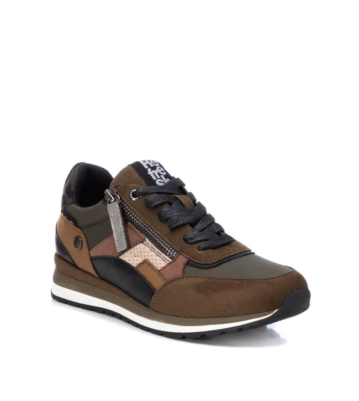 Click here for Womens Lace-Up Sneakers By Xti - Green/brown prices