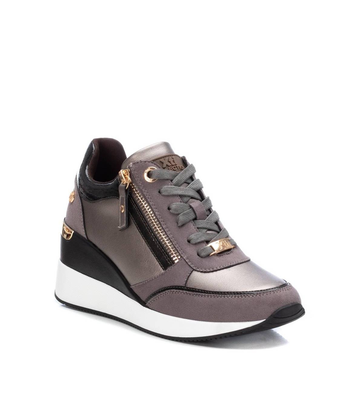 Click here for Womens Wedge Sneakers By Xti - Charcoal prices