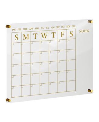 Martha Stewart Grayson Acrylic Wall Calendar with Notes with Dry Erase ...