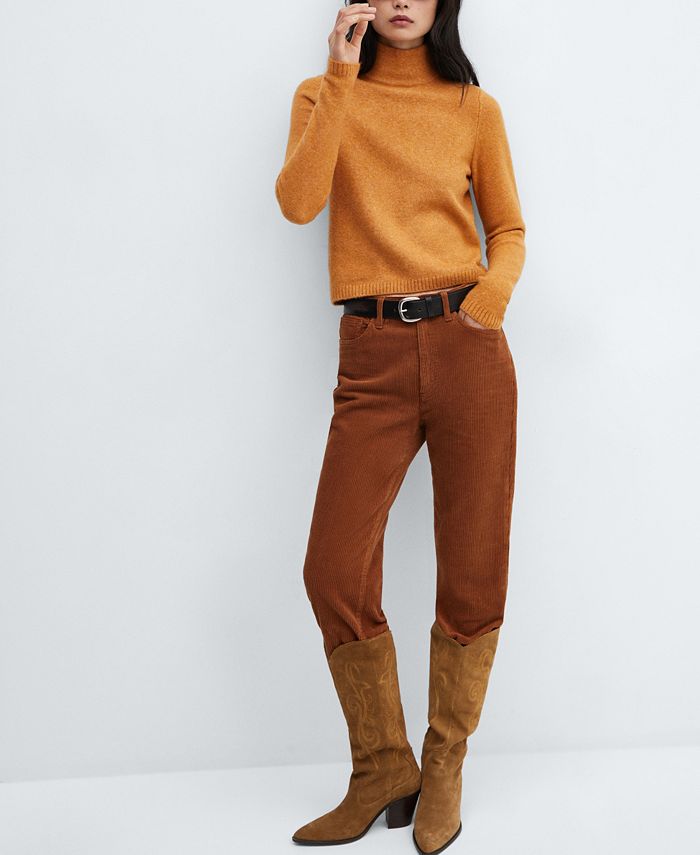 MANGO Women's Straight High Neck Sweater - Macy's