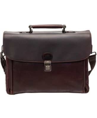 Mancini Men's Buffalo Double Compartment Briefcase for 15.6" Laptop ...