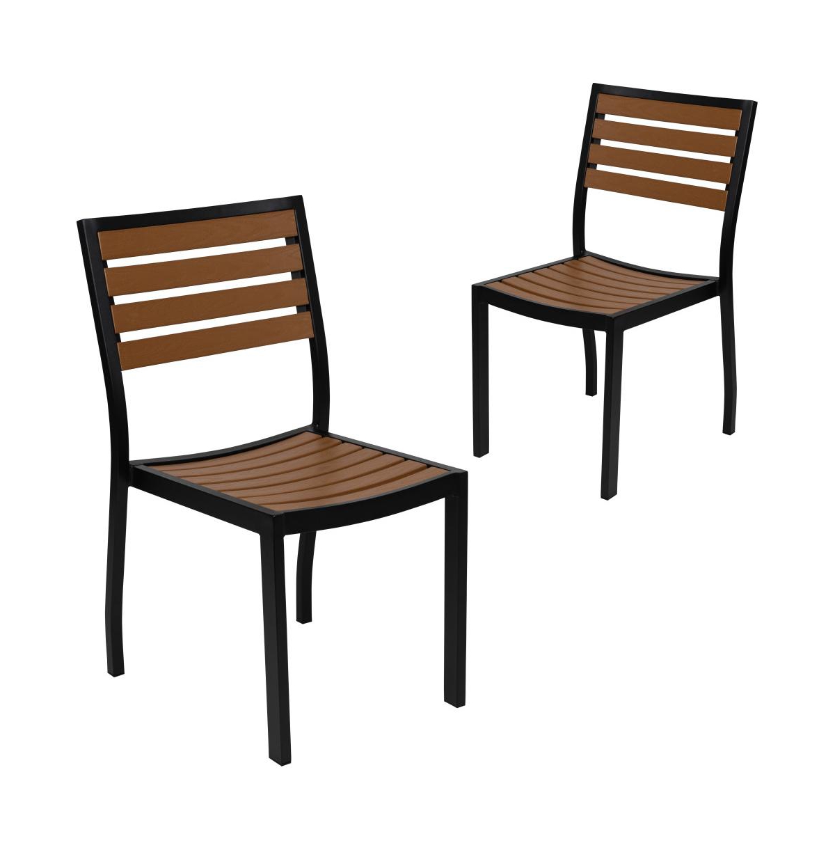 Click here for Kersey Outdoor Side Chairs Poly Faux Wood And Meta... prices