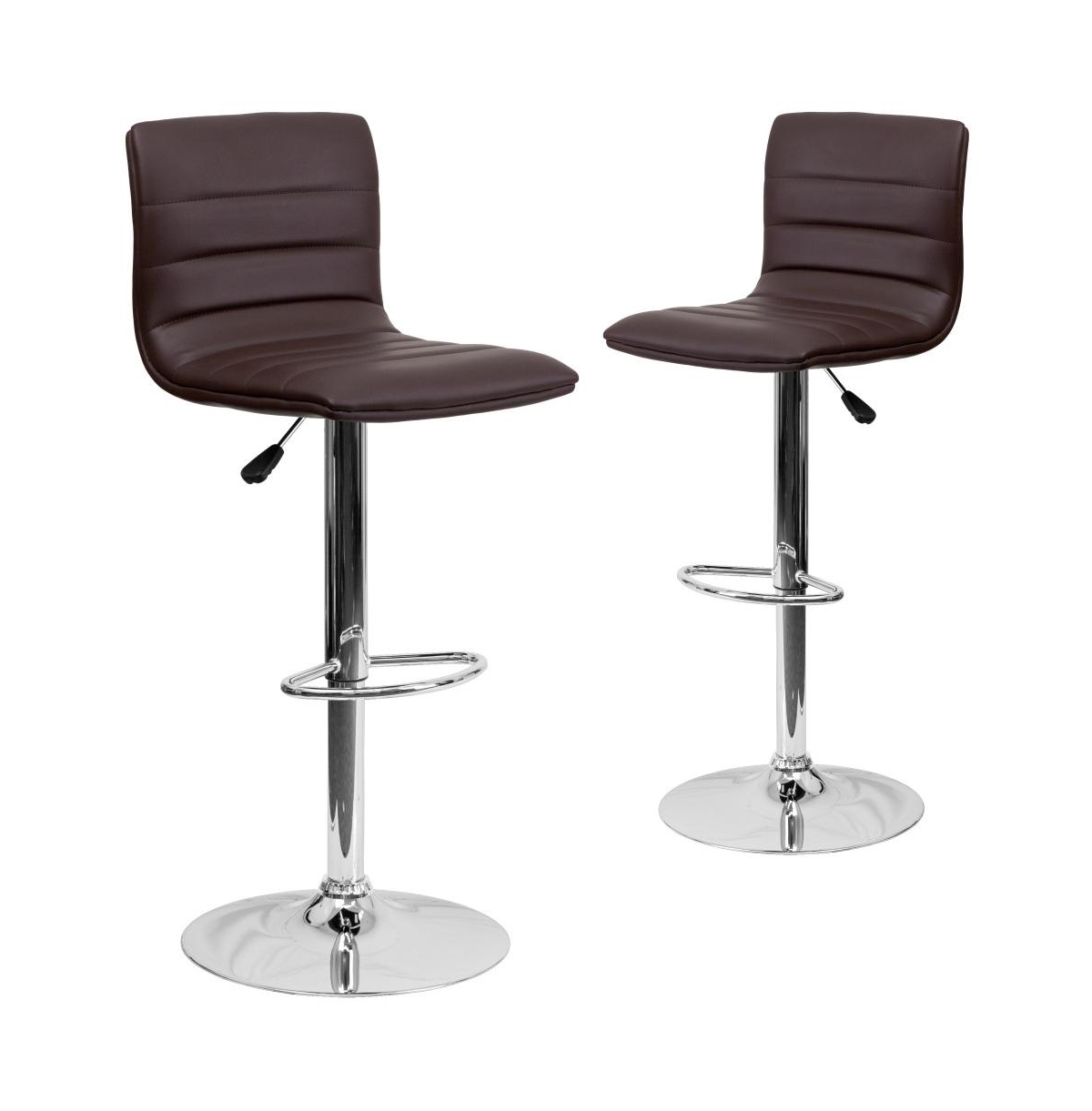 Click here for Modern Vinyl Adjustable Height Barstool With Horiz... prices