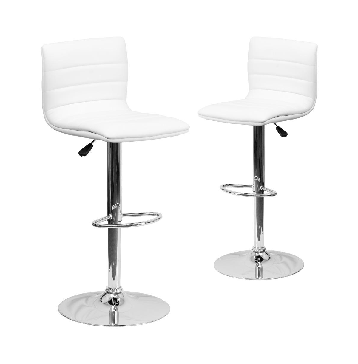 Click here for Modern Vinyl Adjustable Height Barstool With Horiz... prices