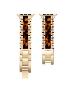American Exchange Women's Gold-Tone Alloy Tortoise Resin Strap ...