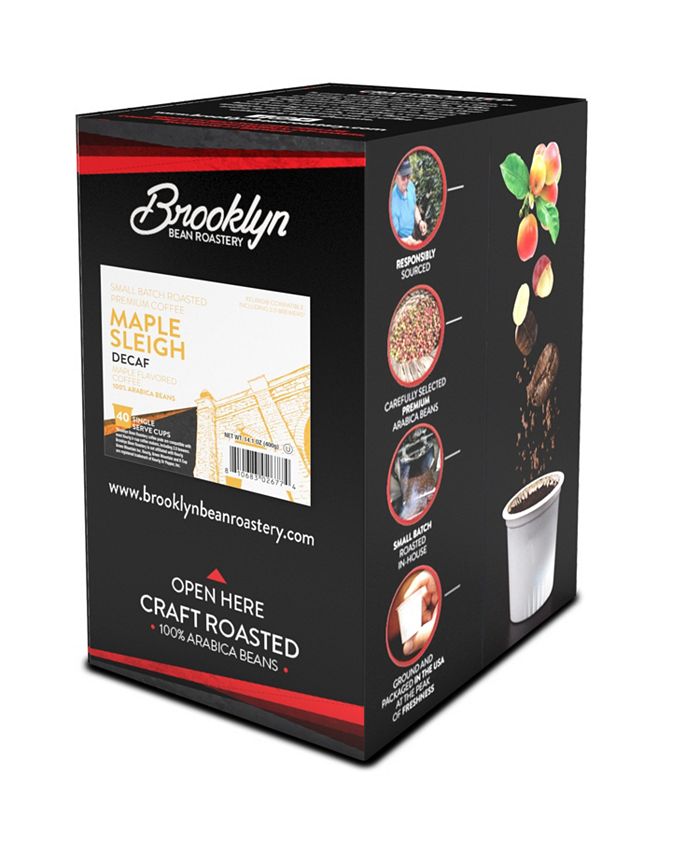 Brooklyn Beans Roastery Brooklyn Beans Maple Sleigh Decaf Flavored Coffee Pods, 2.0 Keurig ...