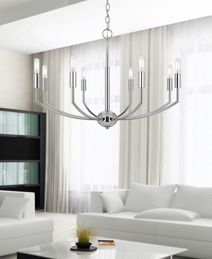 Cal Lighting Maxton 8 Light 19" Height Metal Chandelier - Macy's