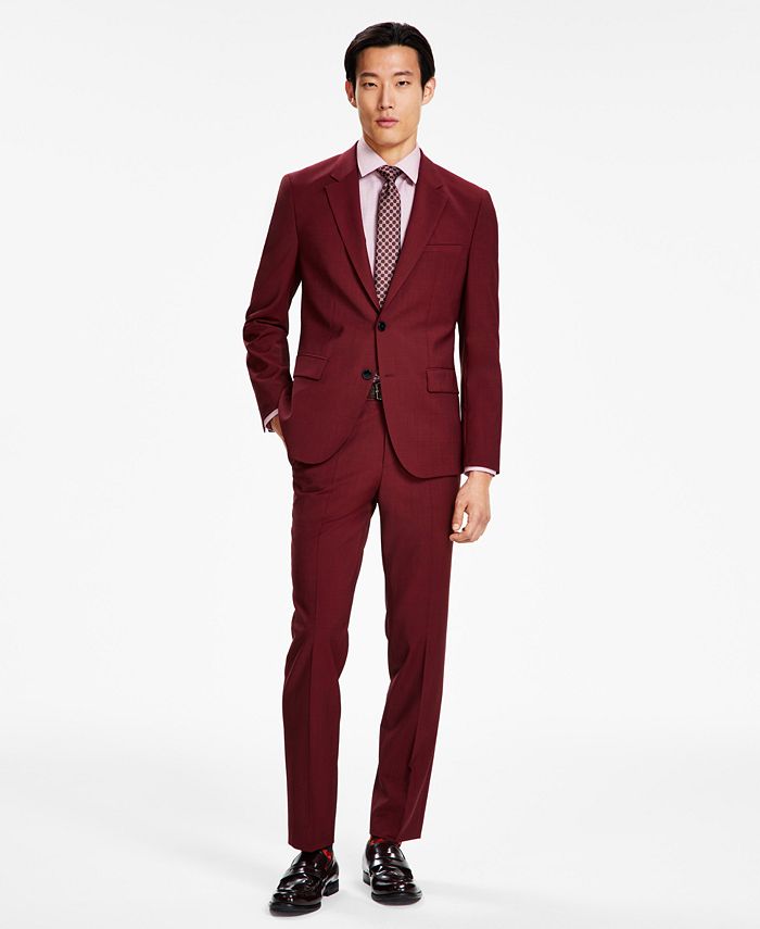 Hugo Boss Men's Modern-Fit Dark Red Suit Separates - Macy's