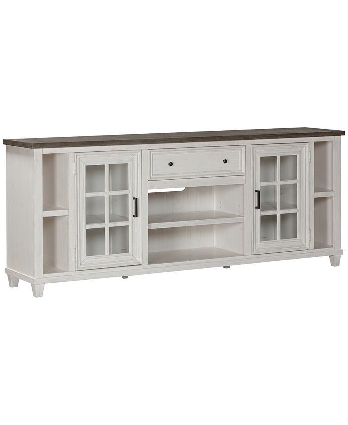 Furniture 84" Dawnwood 2PC TV Console Set (84" Console and Hutch) - Macy's