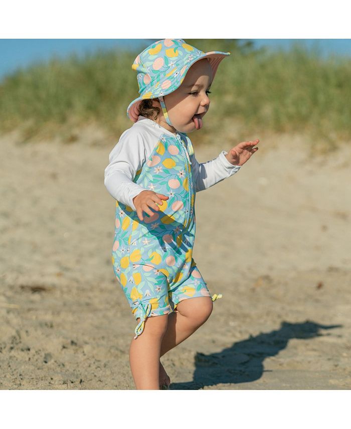 Snapper Rock Toddler, Child Girls Lemon Drops Reversible Bucket Hat ...