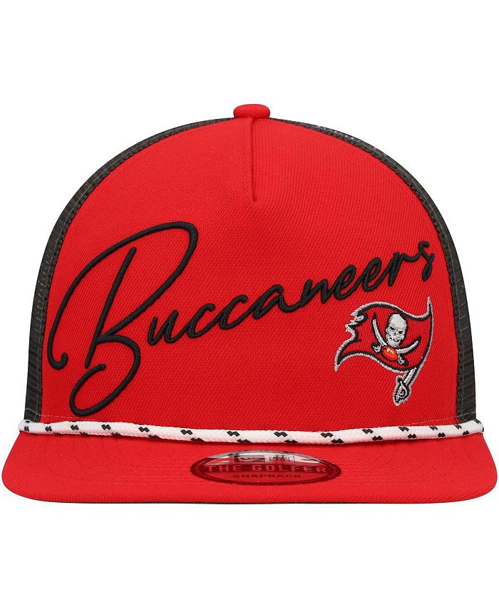 New Era Men's Red Tampa Bay Buccaneers Script Logo Golfer 9FIFTY ...