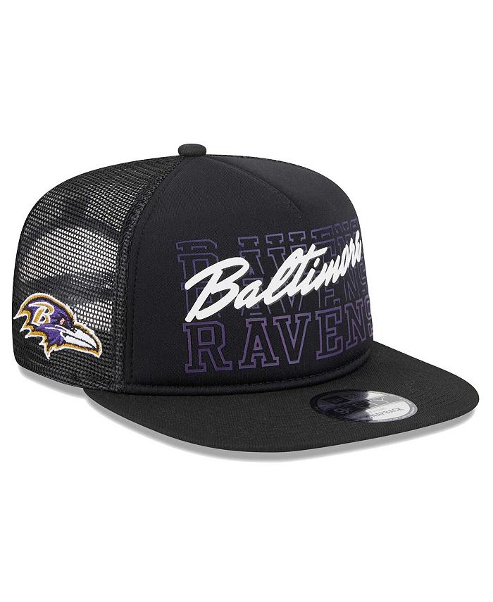 New Era Men's Black Baltimore Ravens Instant Replay 9FIFTY Snapback Hat ...