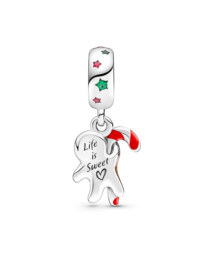 Pandora Sterling Silver Gingerbread Man Dangle Charm - Macy's