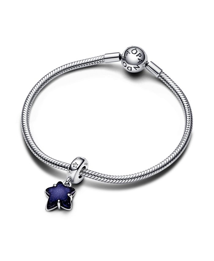 Pandora Sterling Silver Celestial Galaxy Star Murano Dangle Charm - Macy's
